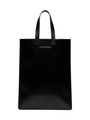 Comme Des Garçons Logo Print Tote Bag - Black