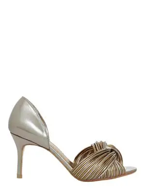 STUDIO CHOFAKIAN Sarah Chofakian Colagem Peep Toe Pumps Gold