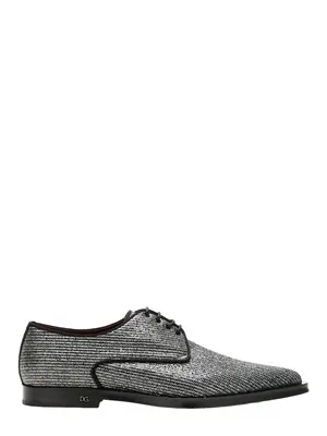 Dolce & Gabbana Millennials Metallic Derby Shoes - Black