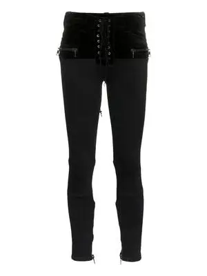 BEN TAVERNITI UNRAVEL PROJECT Front Fastened Skinny Jeans - Black