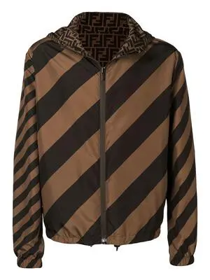 Fendi Reversible Windbreaker Jacket - Brown