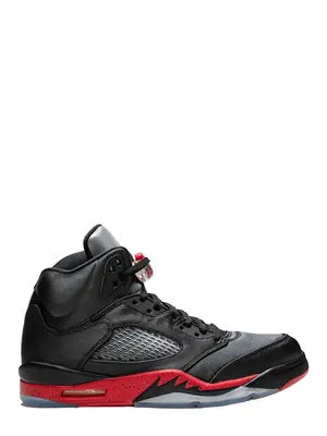 JORDAN Air 5 Retro Satin Bred Sneakers - Black