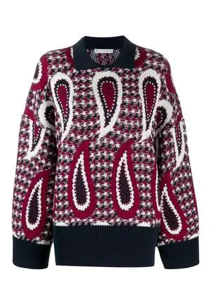 JW Anderson Paisley Knitted Jumper - Blue