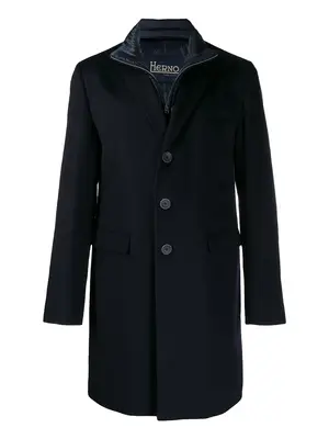 Herno Single-breasted Coat - Blue