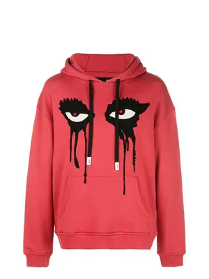 HACULLA. Moody Eyes Hoodie - Red