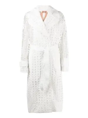 N°21 Nº21 Perforated-Design Midi Coat
