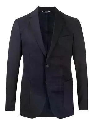BOSS Single-breasted Notched Lapels Blazer - Blue