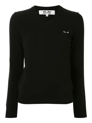 PLAY COMME DES GARCON Comme Des Garçons Play Logo-Embroidered Sweater