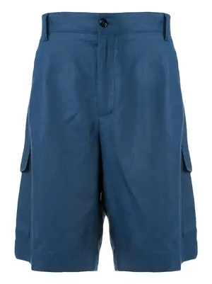 Dolce & Gabbana Linen Bermuda Shorts - Blue
