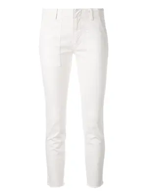 NILI LOTAN Cropped Chino Trousers - White