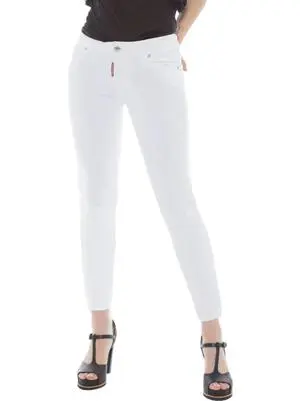 Dsquared2 Stretch-cotton Cropped Pants - White
