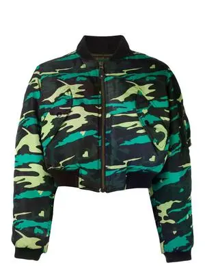 Jean Paul Gaultier Army Bomber Jacket - Green