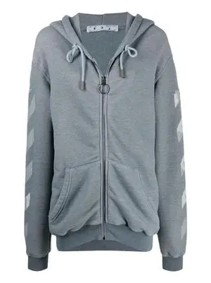 Off-White Arrows Zip-up Hoodie - Grey