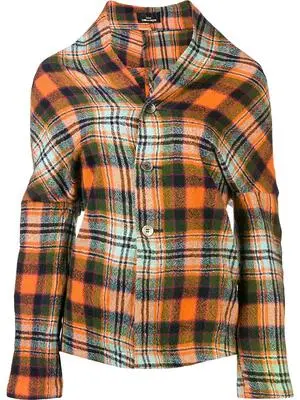 Comme Des Garçons Plaid Deconstructed Jacket - Yellow