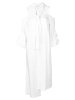 JW Anderson Bow Detailed Midi Dress - White