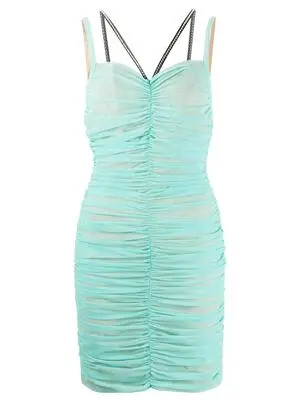 PHILIPP PLEIN Gathered Tulle Mini Dress