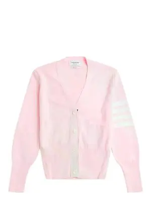 Thom Browne 4-bar Stripe Cotton Cardigan - Pink
