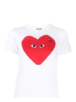 PLAY COMME DES GARCON Comme Des Garçons Play Heart Print T-Shirt