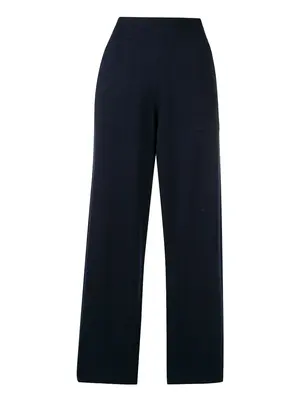 BARRIE Flared Knitted Trousers - Blue