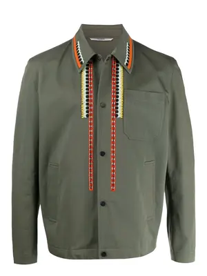 Valentino Garavani Embroidered Shirt Jacket - Green