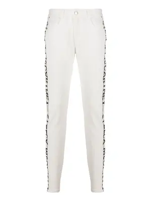 Stella McCartney Logo Tape Skinny Jeans - White