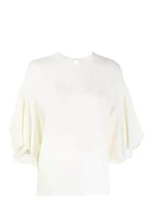 Valentino Garavani Tulip Sleeve Blouse - White