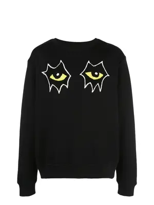HACULLA. Signature Eyes Sweatshirt - Black