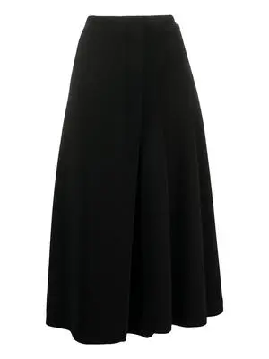 Marni Asymmetric Pleated Midi-skirt - Black