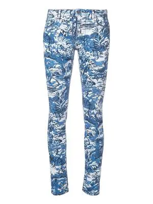 Off-White Printed Skinny Jeans - Blue