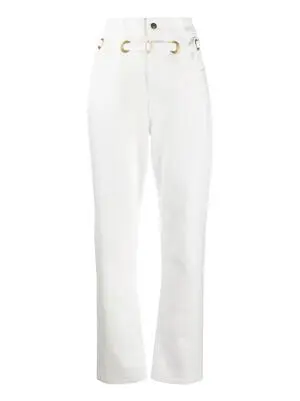Philosophy Di Lorenzo Serafini High-waisted Belted Trousers - White