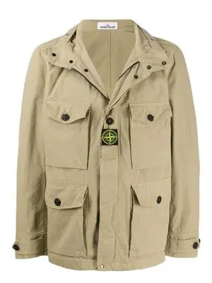 Stone Island Logo Utility Jacket - Neutrals