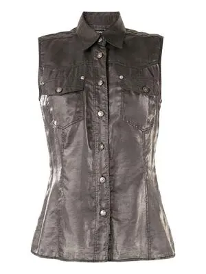 Versace Sleeveless Shirt - Metallic