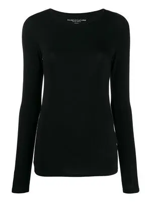 Majestic Filatures Majestic Filatures Round Neck Long Sleeve Jumper Black