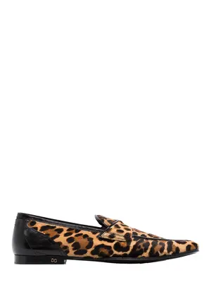 Dolce & Gabbana Dolce & Gabbana Erice Leopard Print Loafers Brown