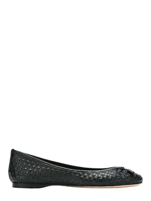 STUDIO CHOFAKIAN Leather Woven Ballerinas - Blue