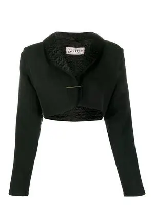 JEAN PAUL GAULTIER 1985 Quilted Lapel Bolero Jacket - Black