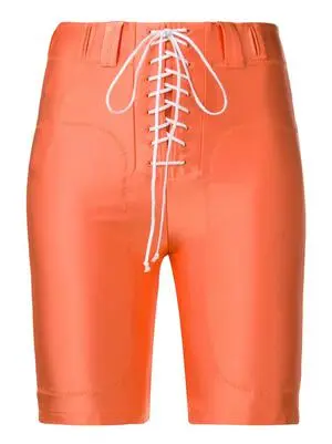 BEN TAVERNITI UNRAVEL PROJECT Tie-front Fitted Shorts - Orange