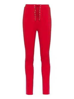 BEN TAVERNITI UNRAVEL PROJECT Lace-up Skinny Trousers - Red
