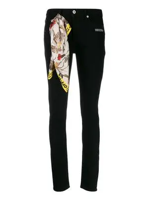 Off-White Skinny Leg Jeans - Black