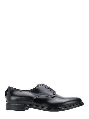 DELL'OGLIO Patent Leather Derby Shoes - Black