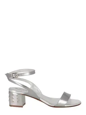 TOD'S Strappy Block Heel Sandals - Metallic