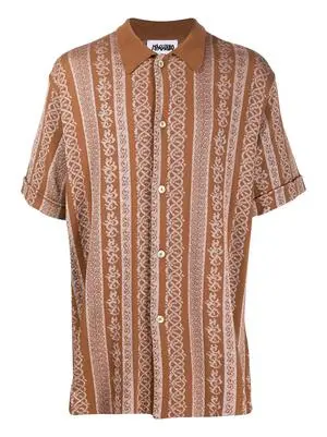 MAGLIANO Panelled Loose-fit Shirt - Brown