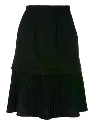 Comme Des Garçons Layered Pleated Skirt - Black
