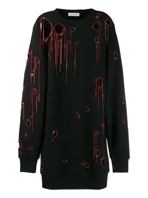 Faith Connexion Chain-embellished Sweatshirt - Black
