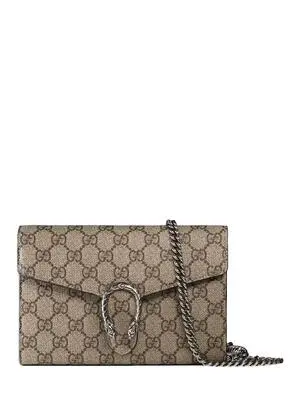 Gucci Dionysus Gg Supreme Wallet-on-chain - Neutrals