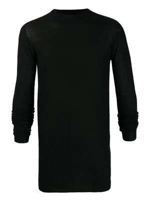 Rick Owens Long-line Ribbed Jumper - Black