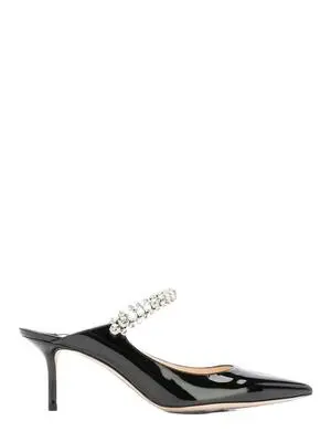 JIMMY CHOO 65mm Bing Leather Mules - Black