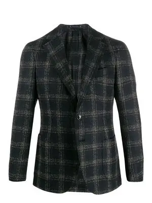 AL DUCA D’AOSTA 1902 Check Pattern Blazer - Blue