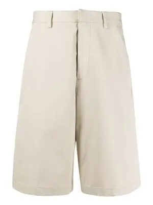 COUNTY OF MILAN Wide-leg Bermuda Shorts - Neutrals
