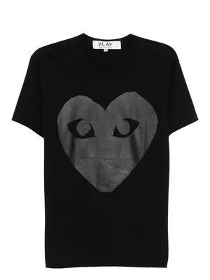 Play Comme Des Garcon Graphic Print T-shirt - Black